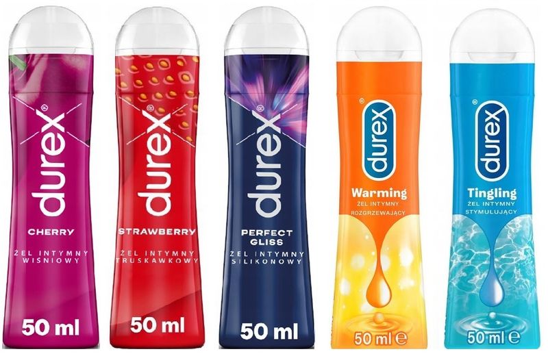 DUREX Zestaw Mix Żeli Intymnych Lubrykant 5szt - Arena.pl
