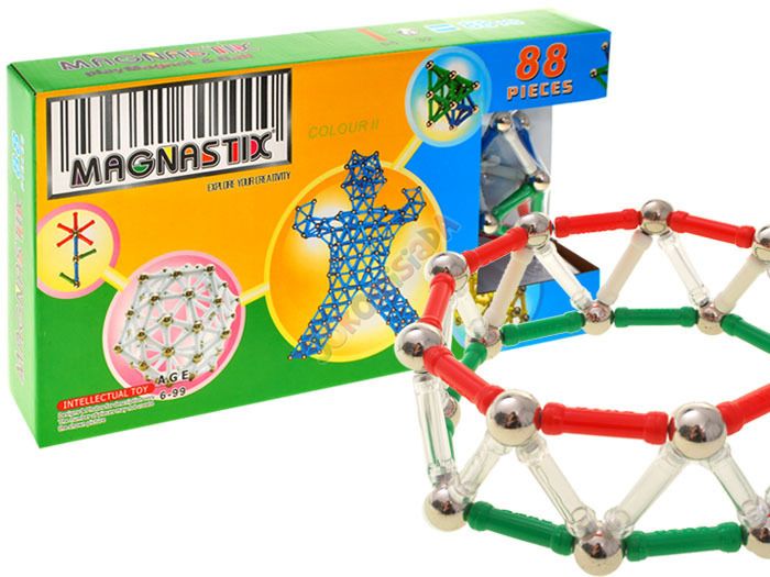 Klocki magnetyczne Magnastix 88 elementów ZA0581 - Arena.pl