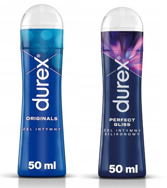 Durex Zestaw 2szt Żeli Intymnych Originals Wodny + Perfect Gliss ...