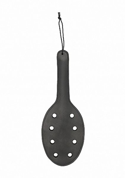 saddle leather paddle with 8 holes - black - Arena.pl