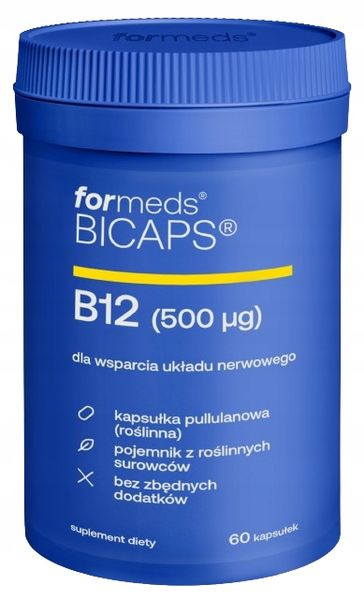 ForMeds BICAPS WITAMINA B12 METYLOKOBALAMINA 60 kaps. Energia Zmęczenie ...