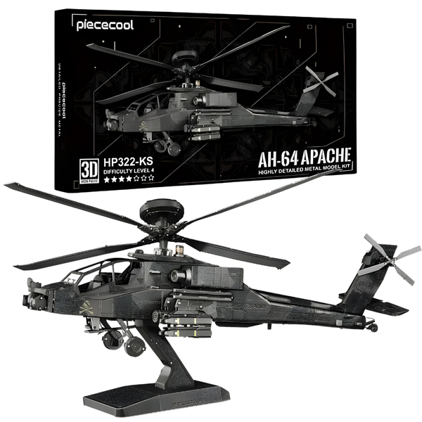 Piececool Puzzle Metalowe Model 3D - Helikopter Ah-64 Apache - Arena.pl