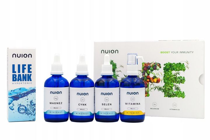 Kup NUION Pakiet LIFE Magnez+ Cynk+ Selen+ Witamina D3 + ELEKTROLITY ...