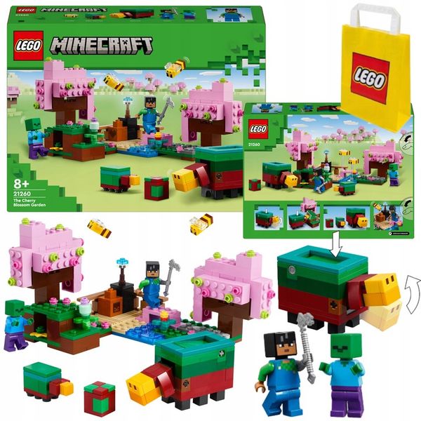 LEGO MINECRAFT 21260 WIŚNIOWY OGRÓD SUNNY ZOMBIE 2X PSZCZOŁA 2X ...