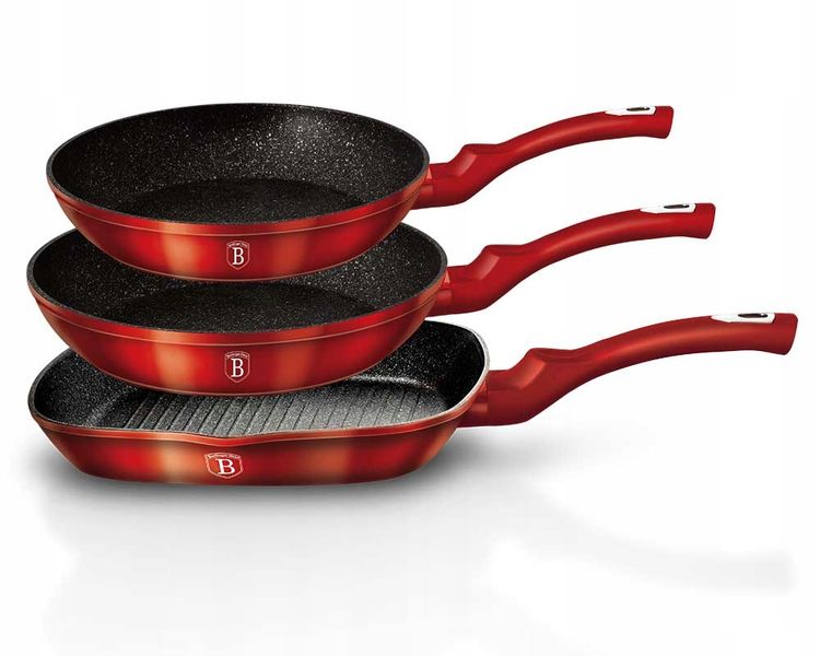 ZESTAW 3 PATELNI GRANITOWYCH BERLINGERHAUS BH-1289 - Arena.pl