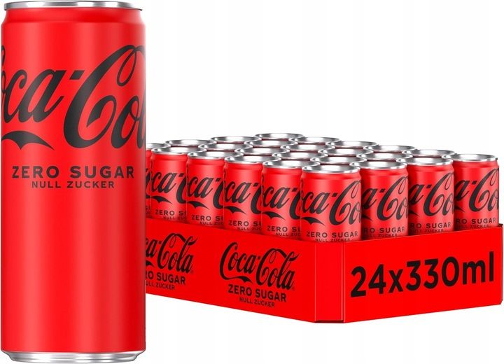 Napój gazowany Coca-Cola ZERO 330 ml, ZGRZEWKA 24 SZTUKI - Arena.pl