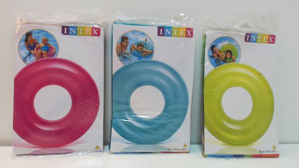 ND22_INTEX 59260 KOŁO KOLOROWE DO PŁYWANIA 76CM /24 - Arena.pl