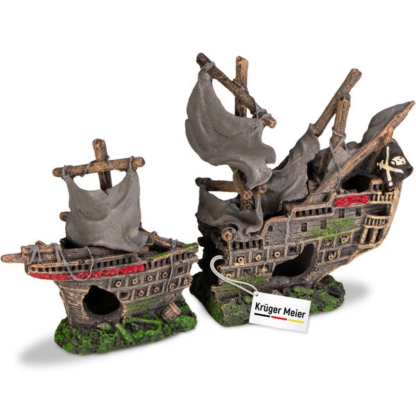 Kup Kruger Meier Pirate Ship – Statek do Akwarium 25x6x16 cm na arena ...