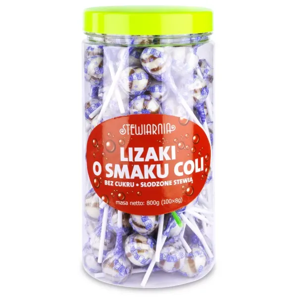Kup Lizaki o Smaku Coli bez Cukru, 800g 100 Sztuk na arena.pl i ciesz ...