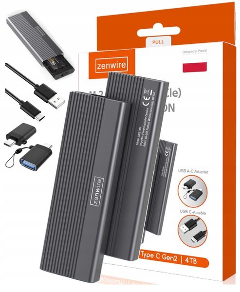 Kup Obudowa Adapter Dysk SSD M2 NVMe PCIe 2W1 USB 3.2 Gen 2 USB-C ...