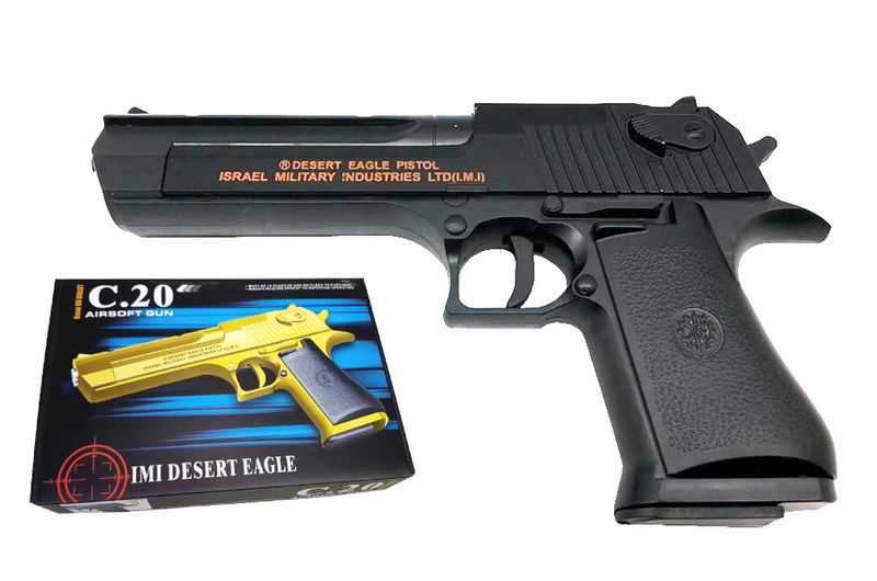 DESERT EAGLE PISTOLET METALOWY NA KULKI C20 Replika 6mm BB - Arena.pl