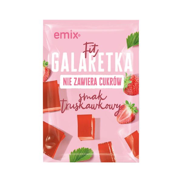 Emix Fit Galaretka bez cukru o smaku truskawkowym 25 g - Arena.pl