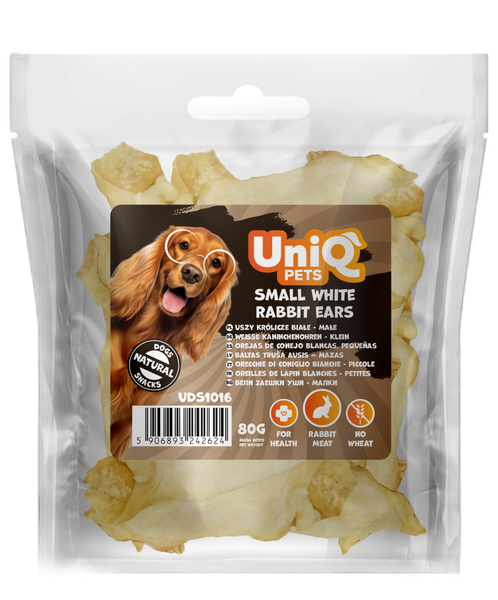 Kup UNIQ PETS Przysmak dla psa z królika - uszy królicze białe - małe ...