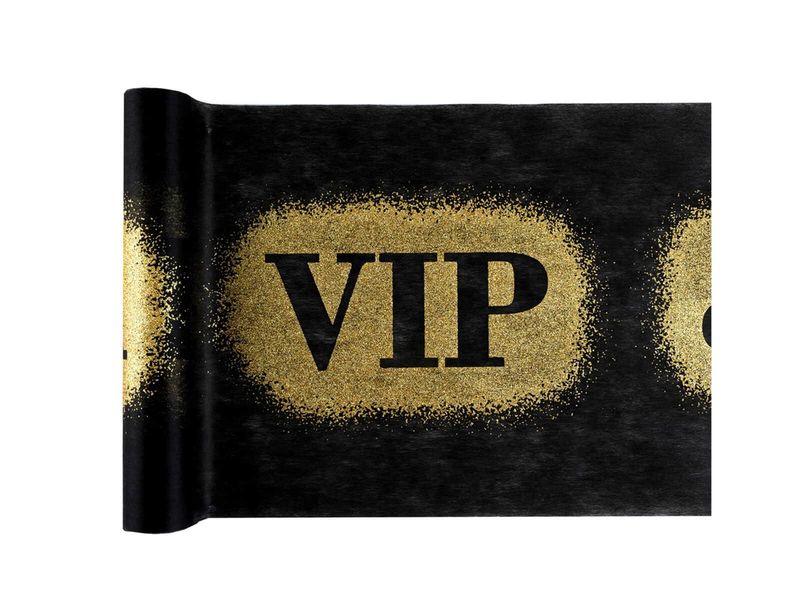 Kup Bieżnik brokatowy VIP - Very Important Party, czarno-złoty, 0,3x3 m ...