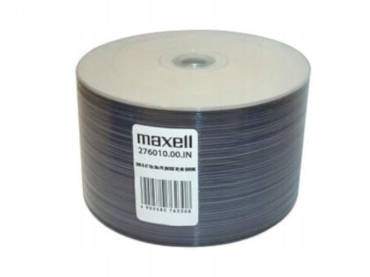 Płyta DVD Maxell DVD-R 4,7 GB 50 szt. EU ITEM: 276010 PRINTABLE WHITE - Arena.pl