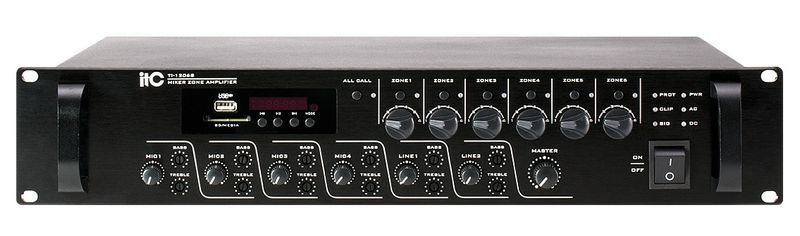 WZMACNIACZ 6-STREFOWY TI-1206S ITC 120W BLUETOOTH/TUNER FM/USB/SD - Arena.pl