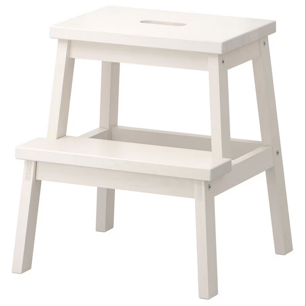 Kup Stabilny taboret ze schodkiem stołek podest 50cm IKEA BEKVÄM biały ...
