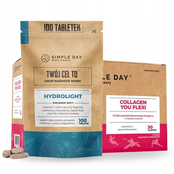 HYDROLIGHT USUWA NADMIAR WODY COLLAGEN KOLAGEN DO PICIA KOŚCI STAWY ...