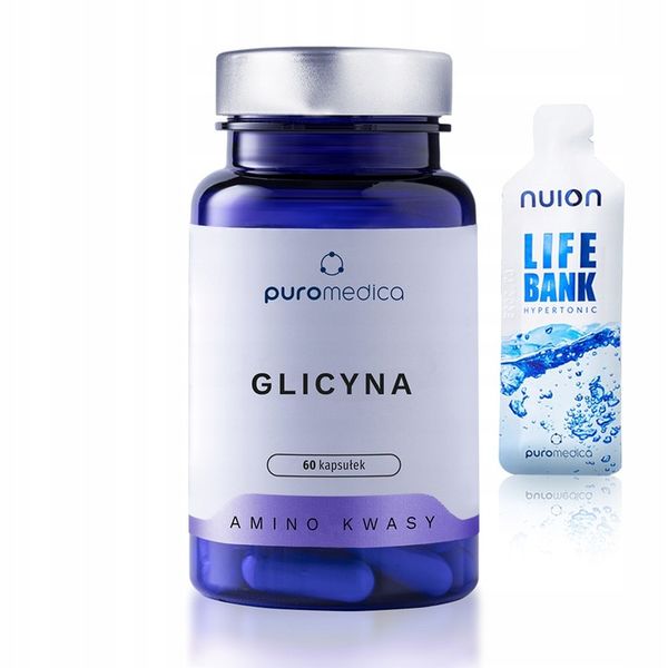 Kup GLICYNA CZYSTA 100% L-Glicyna SUPLEMENT DIETY 60 kaps. 30 PORCJI ...