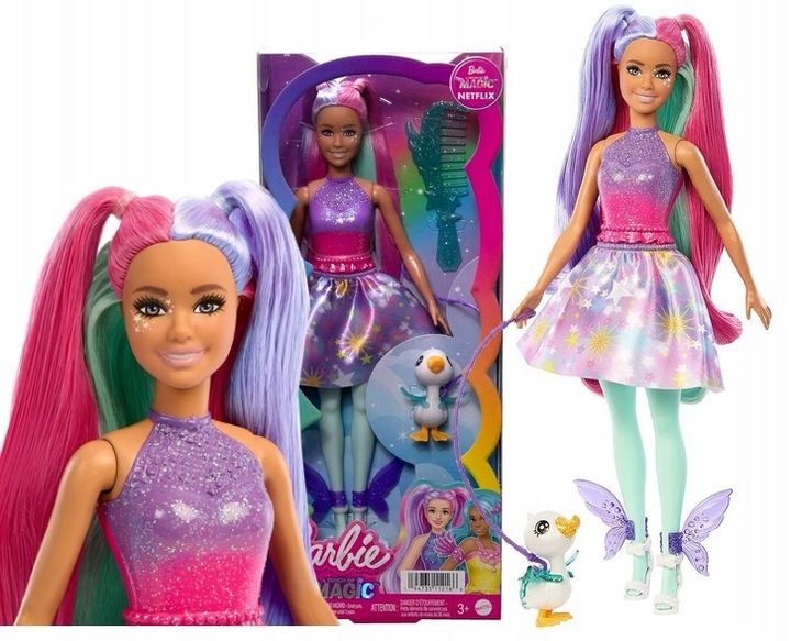 Kup SZCZYPTA MAGII LALKA BARBIE Glif Rocky z długimi włosami ...