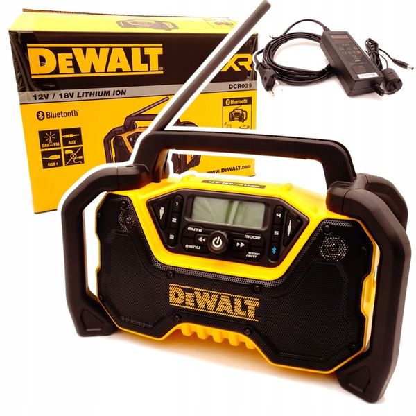 Radio Dewalt DCR029 BUdowlane DAB+ 18V + Zasilacz - Arena.pl