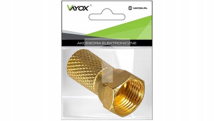 Wtyk sat F 6,8 mm Gold CU Vayox (opakowanie 2szt) - Arena.pl