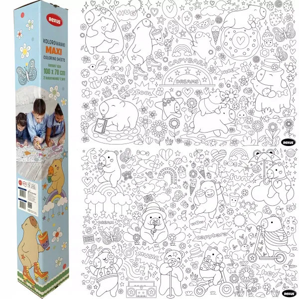 Kup BENIAMIN REXUS DUŻA KOLOROWANKA PODŁOGOWA 2 sztuki 100X 70 CM ...