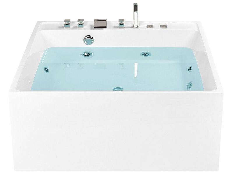 WANNA WOLNOSTOJĄCA Z HYDROMASAŻEM 130 X 130 CM BIAŁA TAHUA LUMARKO ...
