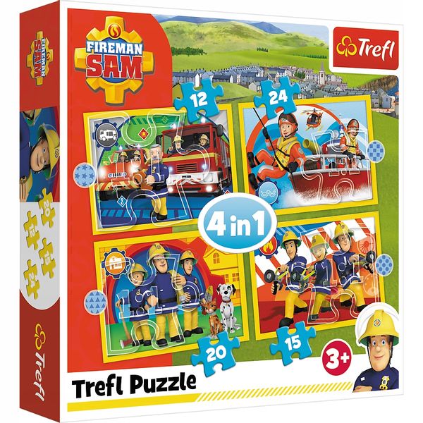 PUZZLE POMOCNY STRAŻAK SAM 4W1 ZABAWKA DLA DZIECI - Arena.pl