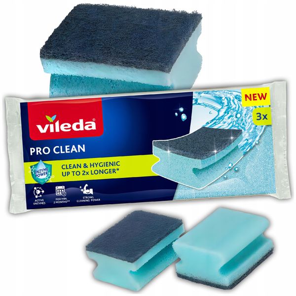 Kup Zmywak profilowany z enzymami Vileda Pro Clean 3 szt. na arena.pl i ...