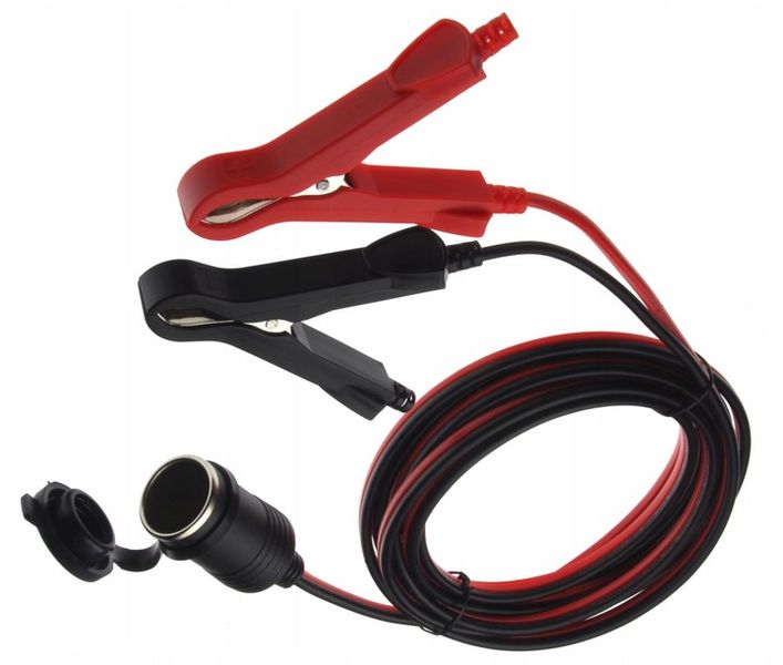 Solidne gniazdo zapalniczki samochodowej z krokodylkami kabe - Arena.pl