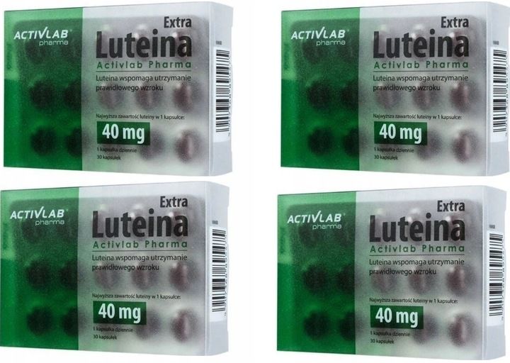 Kup 4x Luteina Extra 40 mg 4x 30 kapsułek. ZDROWE OCZY DUŻA DAWKA 4 ...