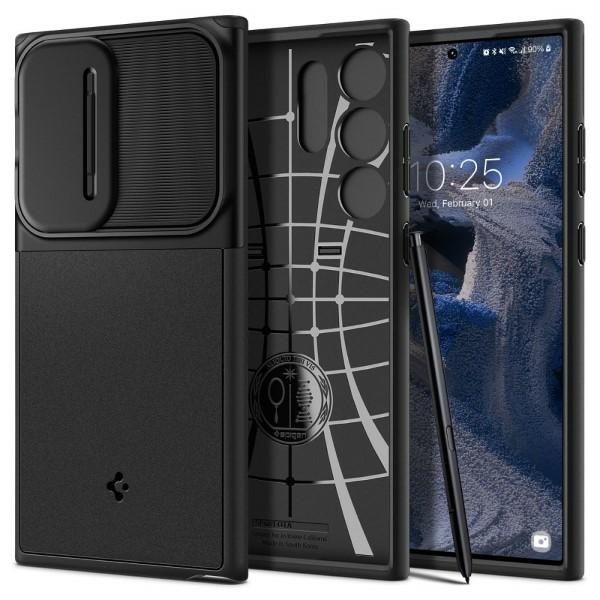 Spigen Optik Armor Sam S23 Ultra S918 czarny/black ACS05639 - Arena.pl