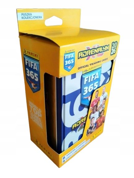 Kup Karty Piłkarskie FIFA 365 2026 PANINI duża PUSZKA 8 saszetek 4 ...