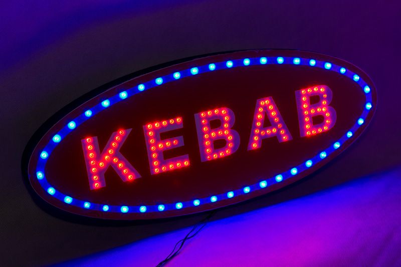 Reklama KEBAB led szyld panel tablica otwarte open - Arena.pl
