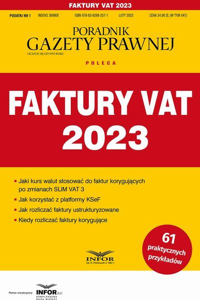 (e-book) Faktury VAT 2023 Podatki 1/2023 - Arena.pl