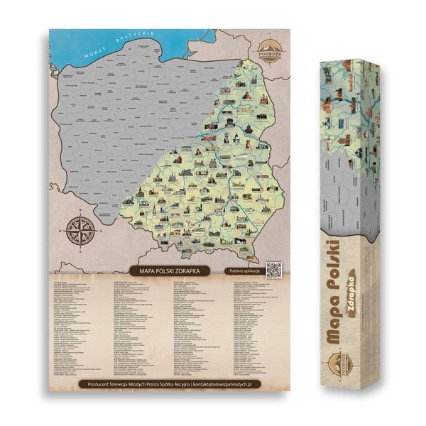 Kup Mapa Polski Zdrapka 60 x 90 cm Plakat w Pudełku na arena.pl i ciesz ...
