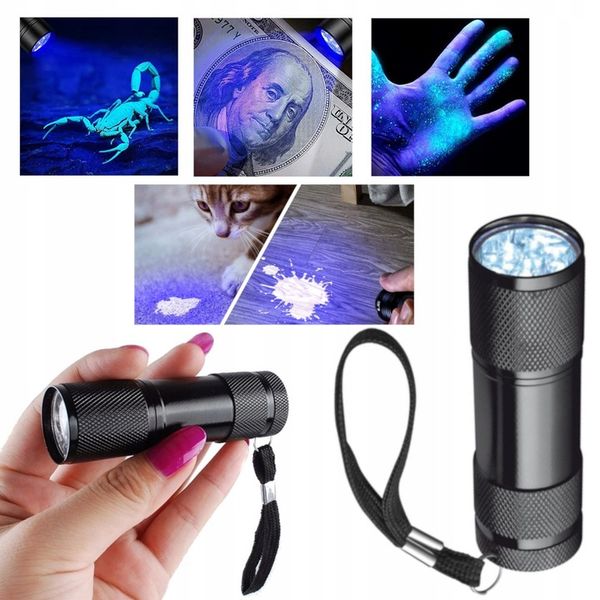 Kup Latarka lampa UV LED Ultrafiolet do Bursztynów Kleju tester Klima ...