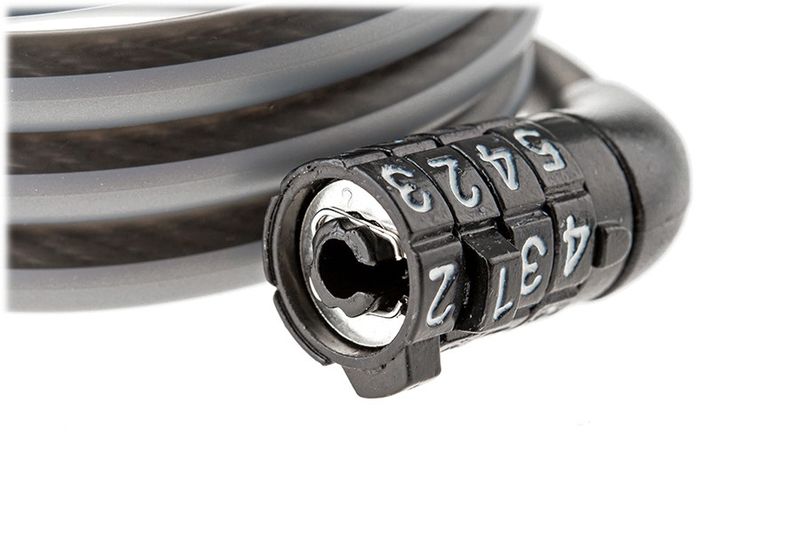 Zamknięcie spiralne na szyfr KELLYS CODE KL-001 100cm czarno-srebrne - Arena.pl