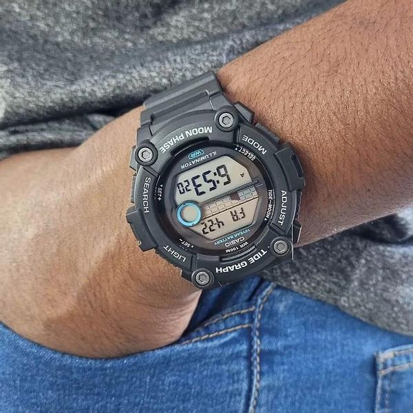 ZEGAREK MĘSKI CASIO Digital Moonphase WS-1300H-8A + BOX - Arena.pl