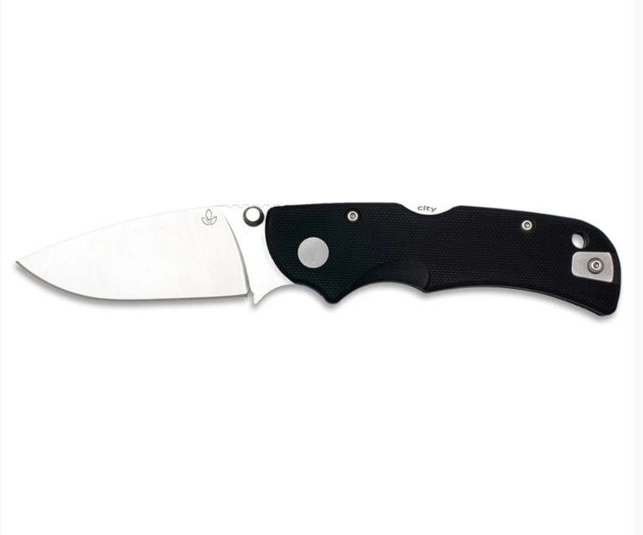 Nóż Manly City CPM S90V flat handle 60-62 HRC black płaski chwyt - Arena.pl