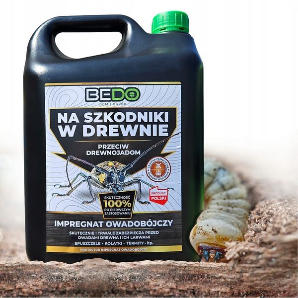 SILNY impregnat OWADOBÓJCZY NA SZKODNIKI W DREWNIE DREWNOJADY PERMETRYNA - Arena.pl