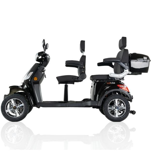 Pojazd dla seniora dwuosobowy BILI BIKE SHINO QUADRO F2 czarny - Arena.pl