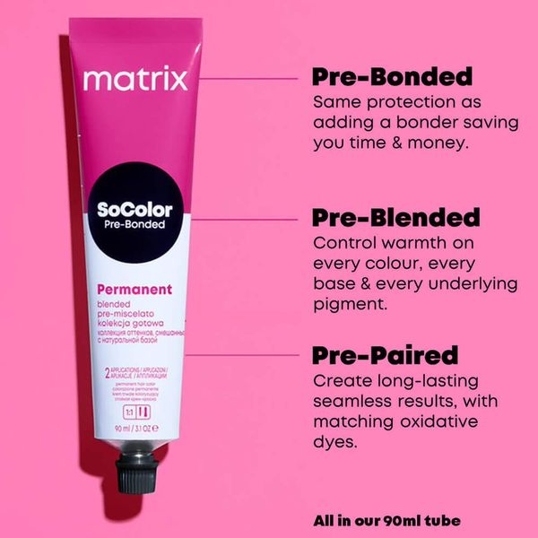 MATRIX SoColor Pre-Bonded Permanent Hair Colour 7BC 90ml - Arena.pl