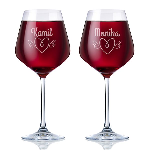 Kup KIELISZKI do WINA komplet GRAWER 860 ml Rocznica na arena.pl i ...