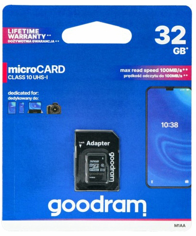 Karta pamięci micro SD GOODRAM 32GB CLASS 10 UHS-I - Arena.pl