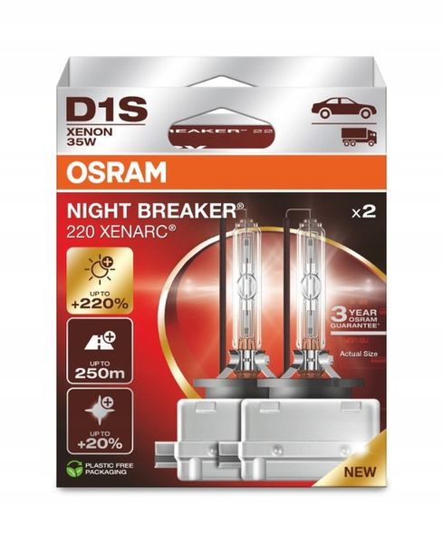 D1S OSRAM NIGHT BREAKER LASER XENARC +220% 2SZT - Arena.pl