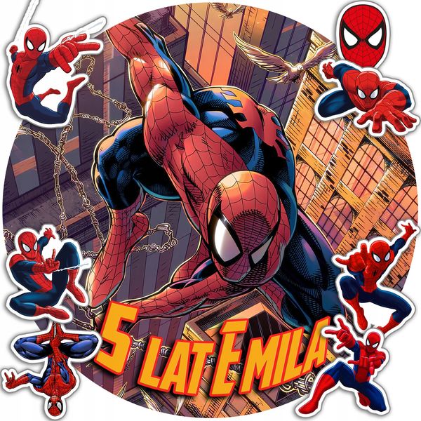OPŁATEK NA TORT 30CM - SPIDERMAN VENOM + IMIĘ + GRATIS! 24CM 26CM ...