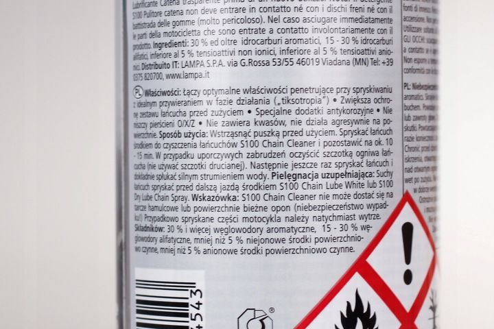 Środek w Żelu do Czyszczenia Łańcucha S100 Chain Cleaner Aerozol 300ml ...