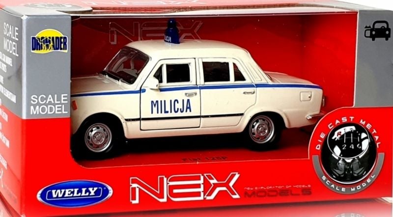 WELLY FIAT 125P MILICJA 1:34 SAMOCHÓD KOLEKCJONERSKI beż - Arena.pl